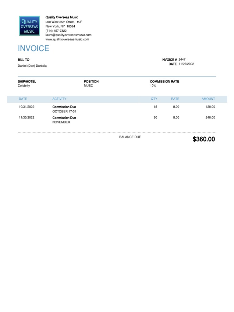 Invoice 2447 | PDF