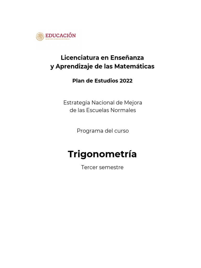Trigonimetria 4935 | PDF | Plan de estudios | Evaluación