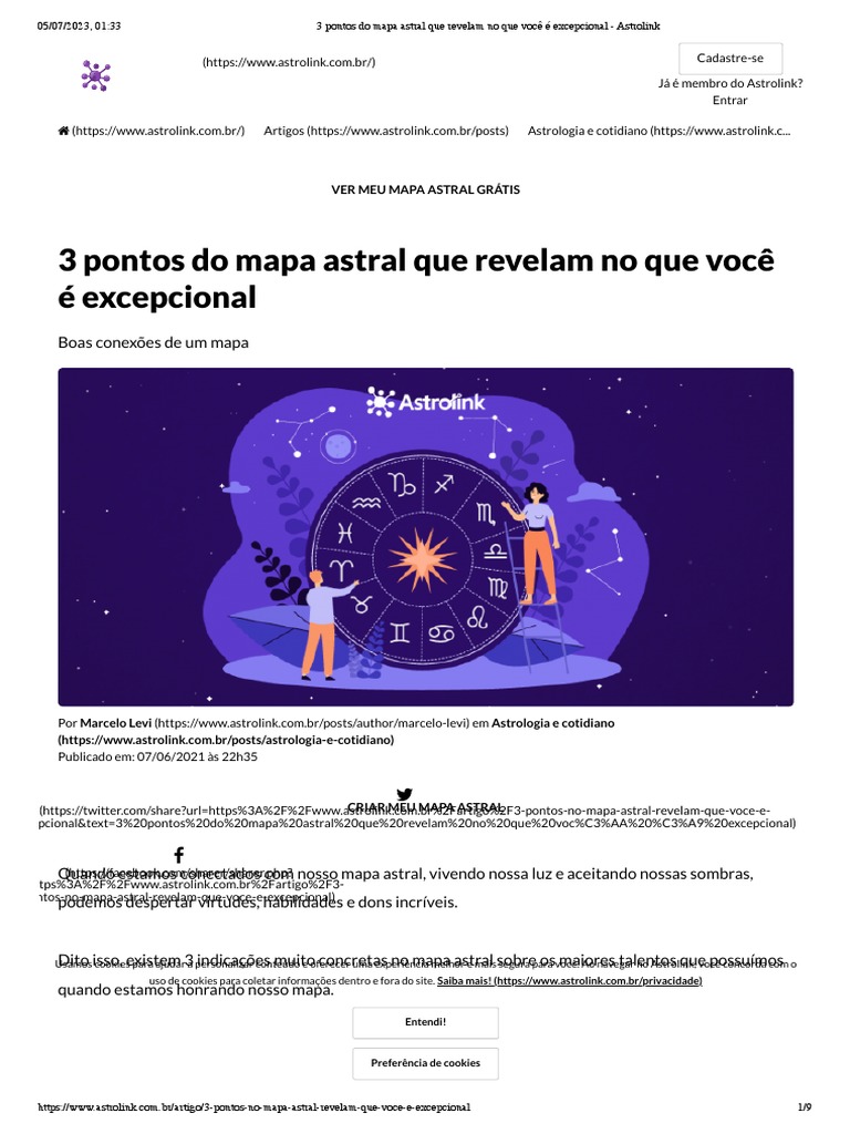 3 Pontos Do Mapa Astral Que Revelam No Que Você É Excepcional | PDF ...