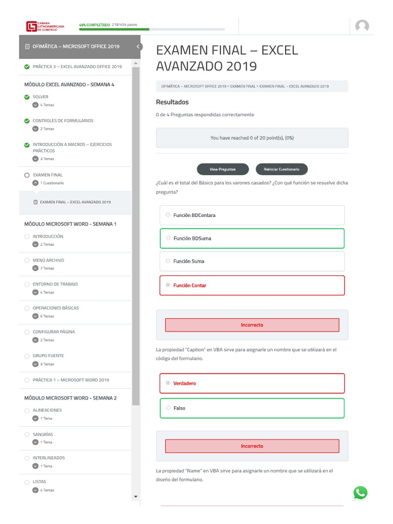 Examen Final Excel Avanzado 2019 | PDF | Crecimiento personal y profesional | Informática