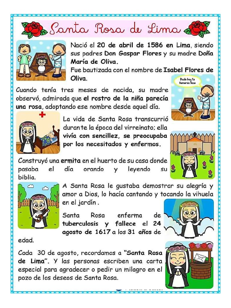 Ficha de Santa Rosa de Lima | PDF