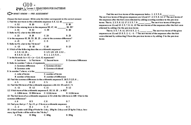 Lesson 2 Module 2 | PDF | Arithmetic | Mathematics Lesson 2 Module 2 | PDF | Arithmetic | Mathematics