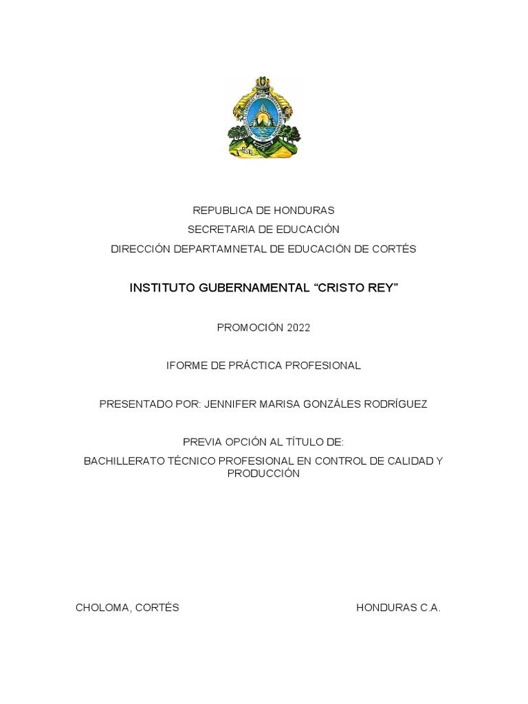 Informe de Práctica | PDF