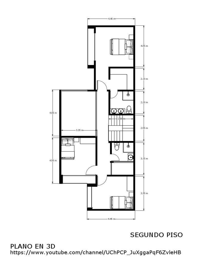 Plano de 7x20 Metros (Segundo Piso) | PDF