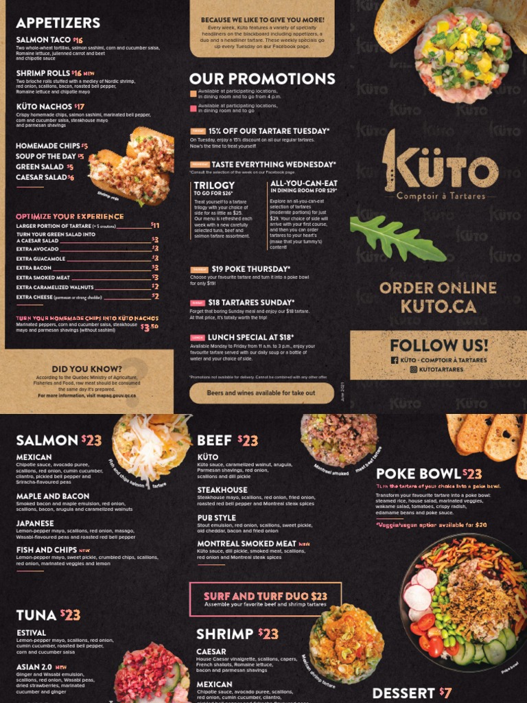 Kuto Menu en 2021 | PDF