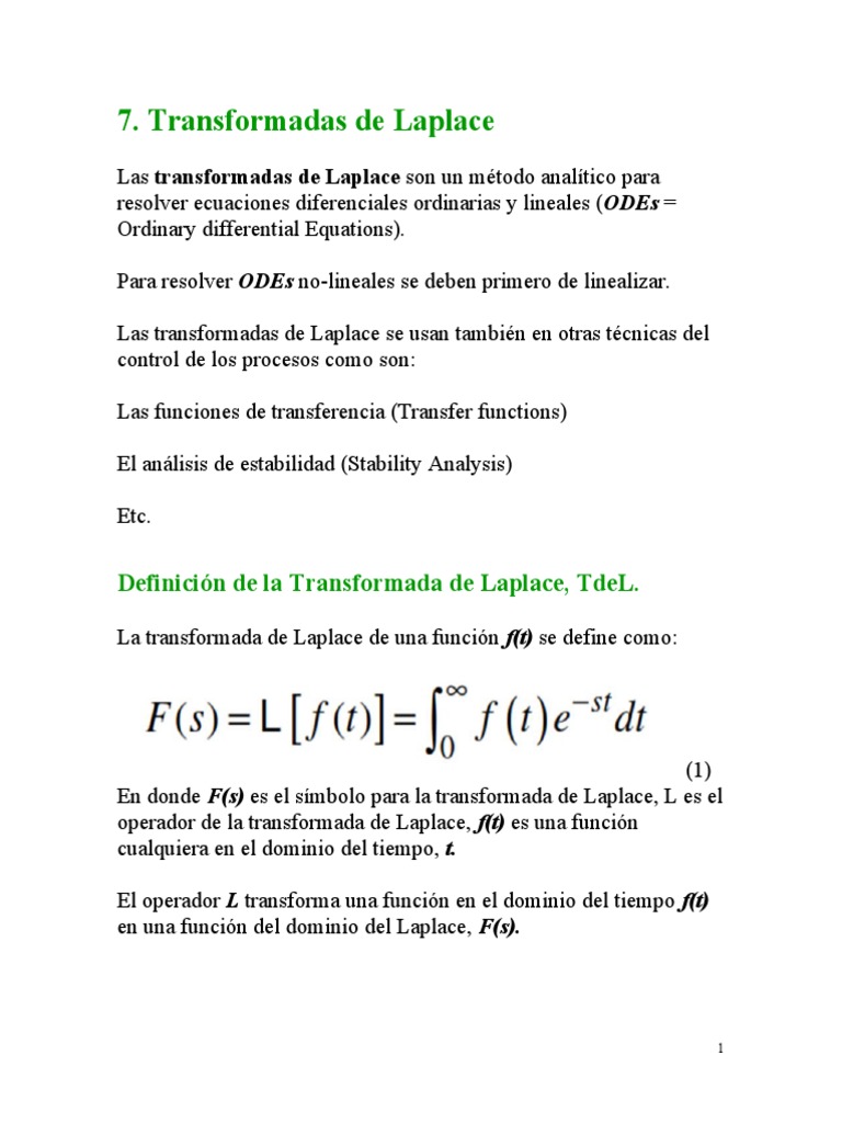 7 Transformadas de Laplace | PDF