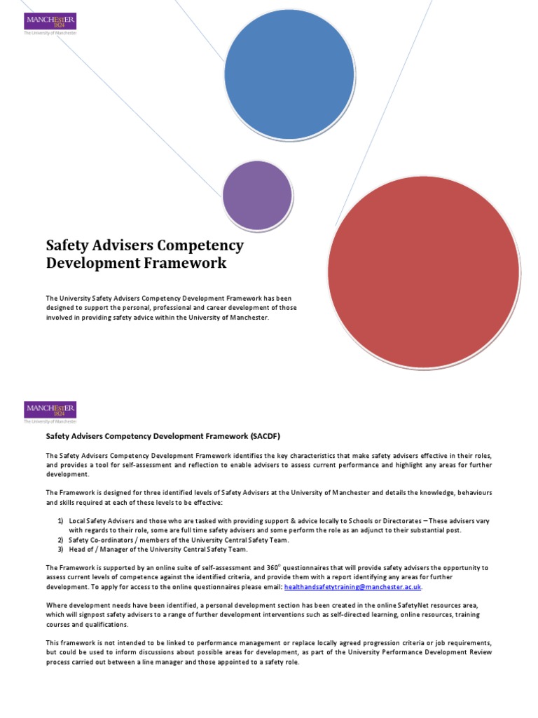 Competency Development Framework For Safety Advisors | PDF | Critical ...