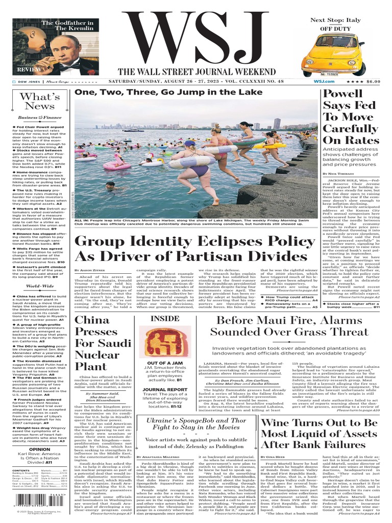 WSJ Weekend - August 26-27-2023 | PDF