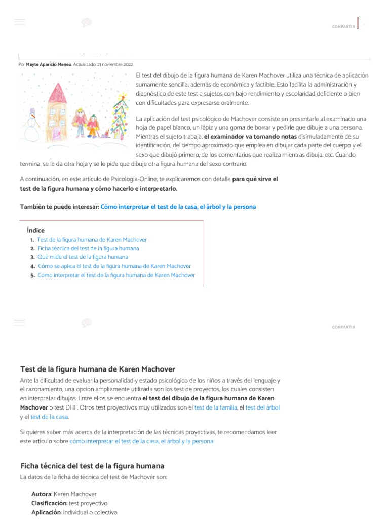 Test de Dibujo de la Figura Humana | PDF | Agresión | Expresión facial