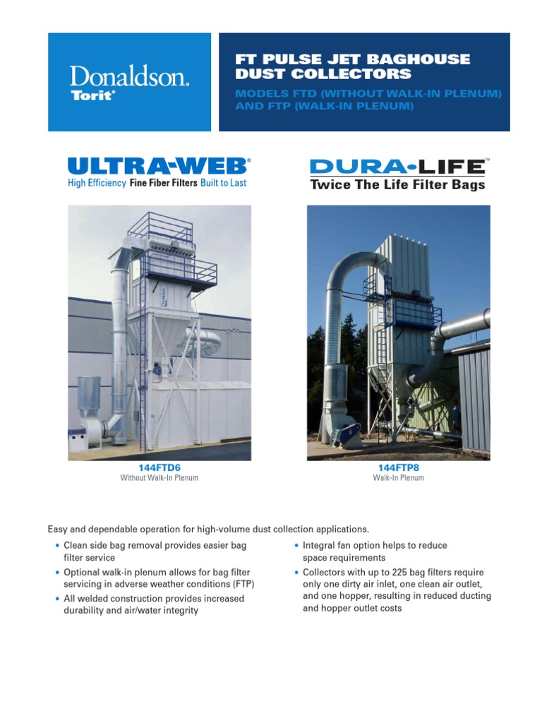 FT Pulse Jet Baghouse Collector - Donaldson | PDF