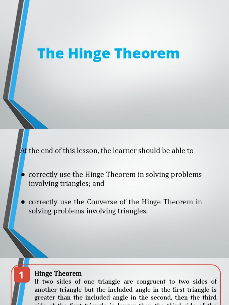 Hinge Theorem | PDF