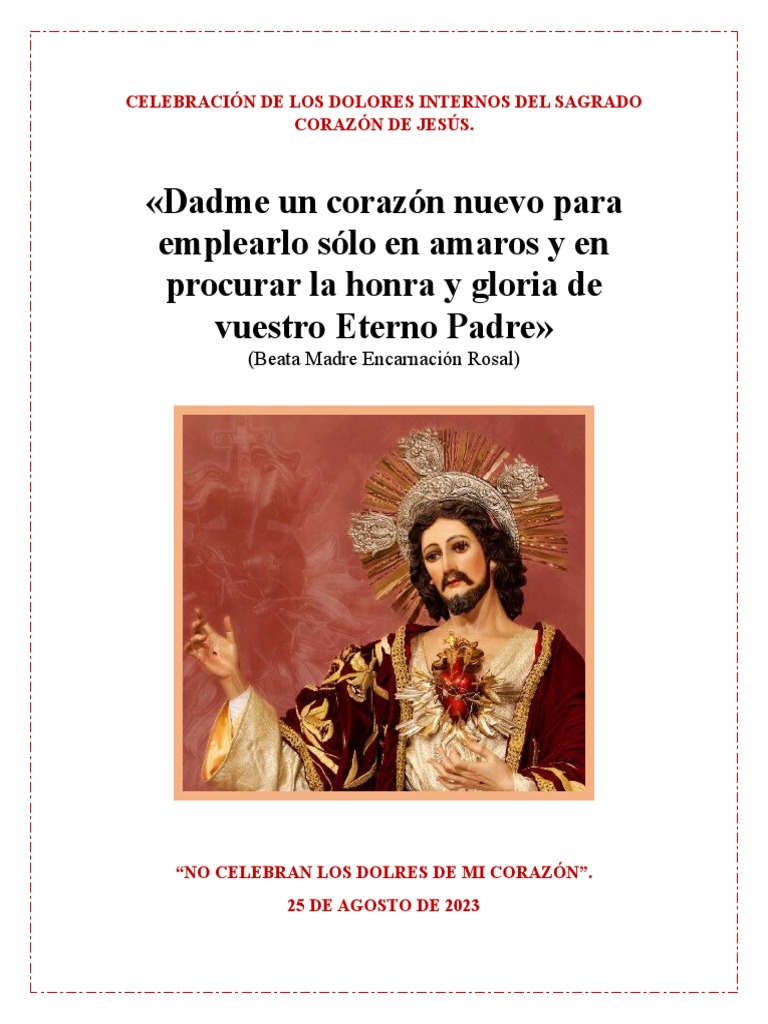 Celebración de los Dolores del Sagrado Corazón | PDF