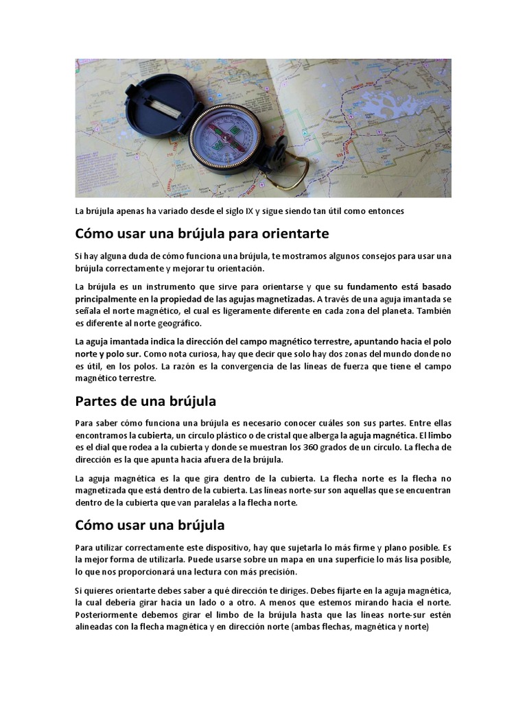 Como Usar La Brujula | PDF | Brújula | Imán