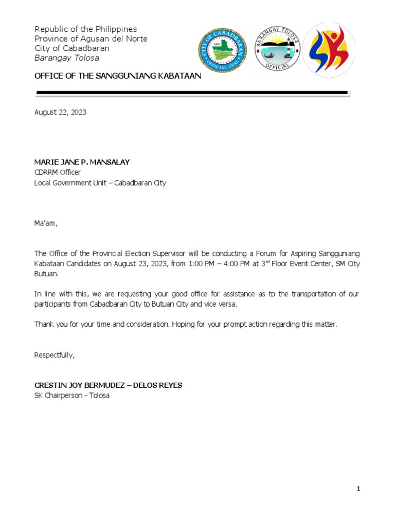 Letter-to-CDRRMO_2023 | PDF