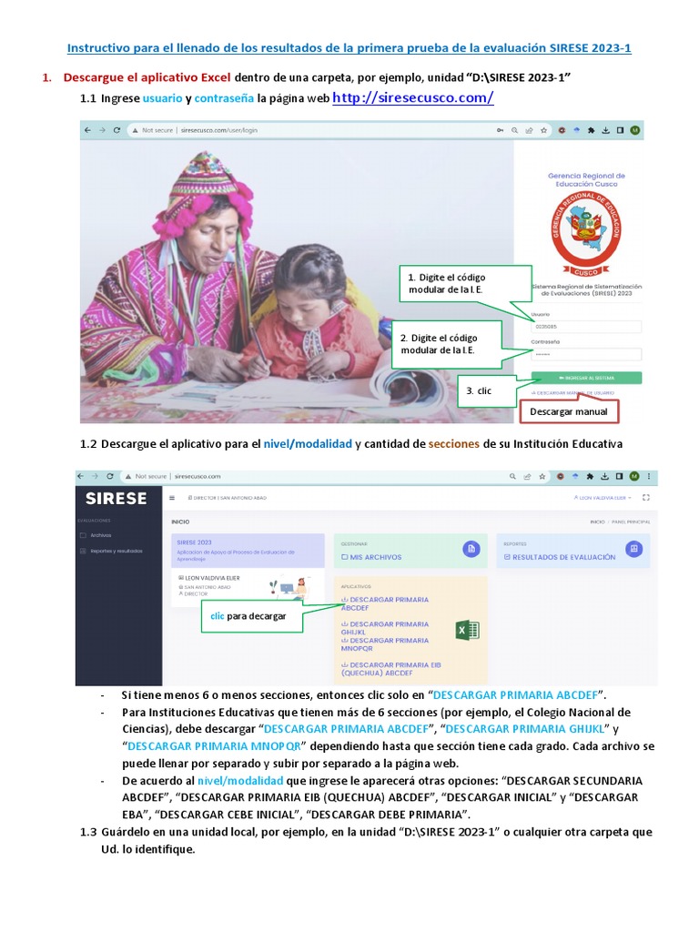 Instructivo SIRESE 2023-1: Llenado y Envío | PDF | Archivo de ...