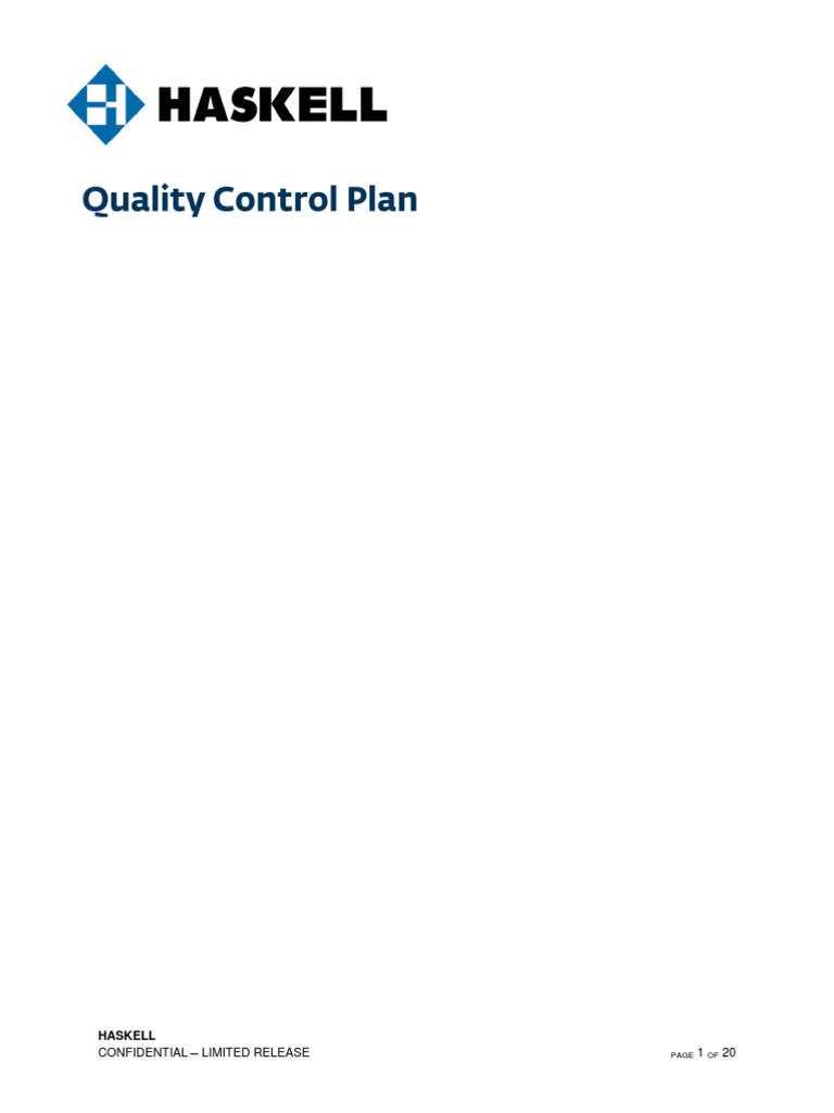 Master Quality Plan 4.18.2023 | PDF