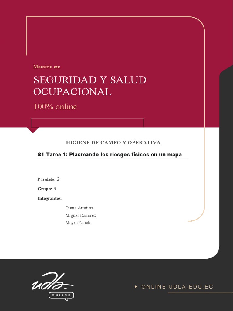 s1 - Tarea1 - Plasmando Los Riesgos Fisicos en Un Mapa - Armijosd - Ramirezm - Zabalam | PDF