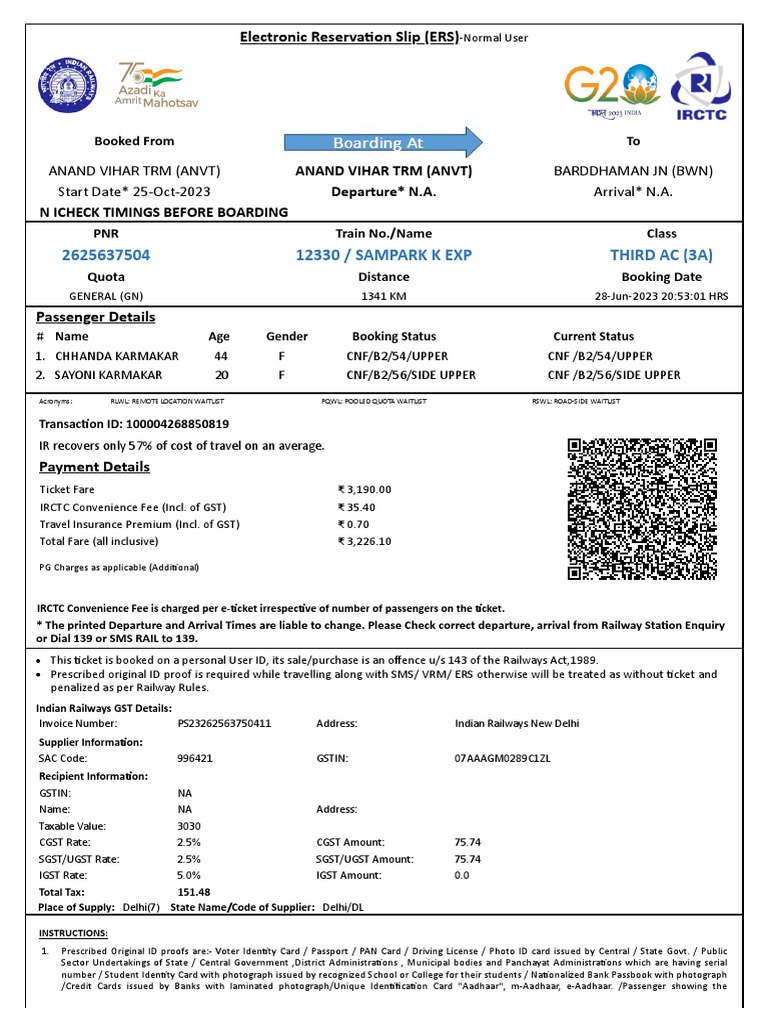 BWN Ticket | PDF | Identity Document | Payments