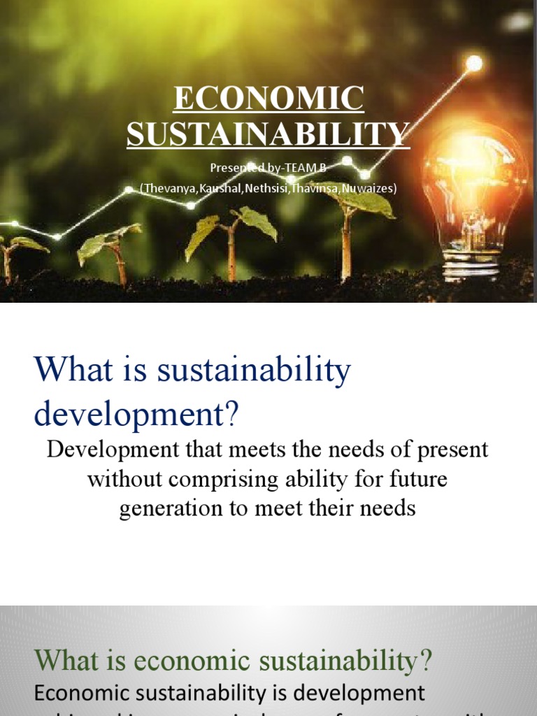 Economic Sustainability | PDF