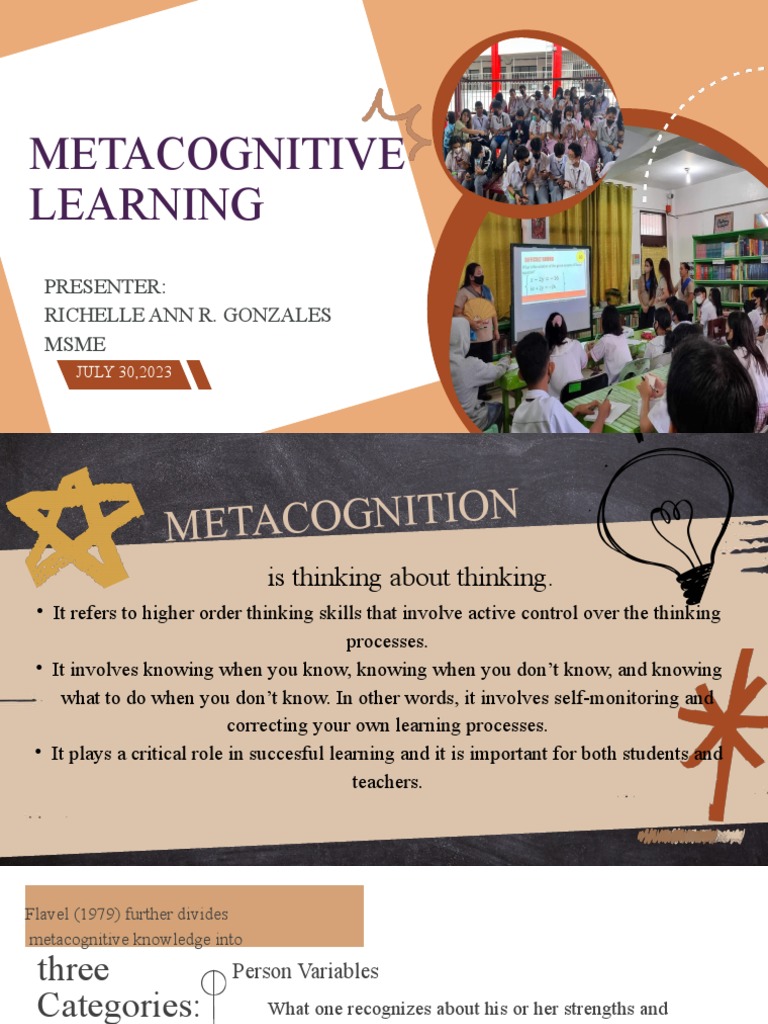 Metacognitive Learning | PDF | Metacognition | Learning