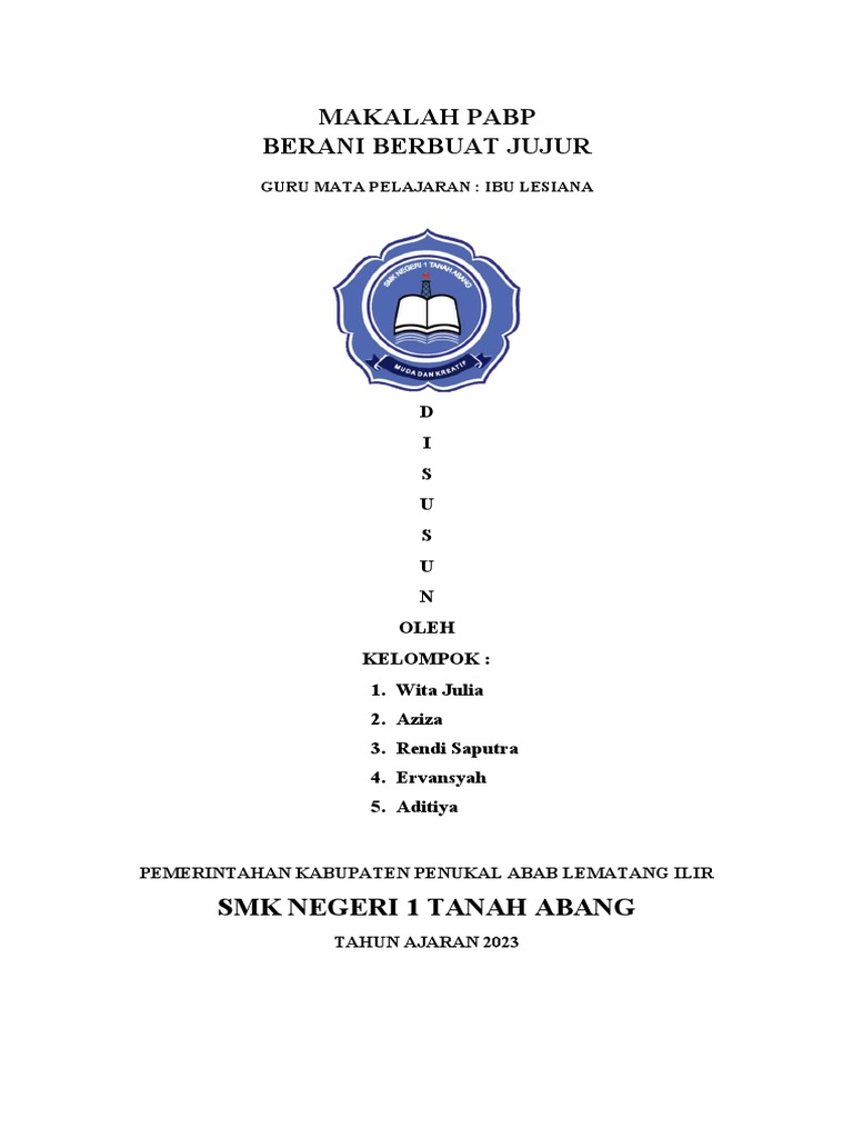 Makalah Berani Berbuat Jujur | PDF