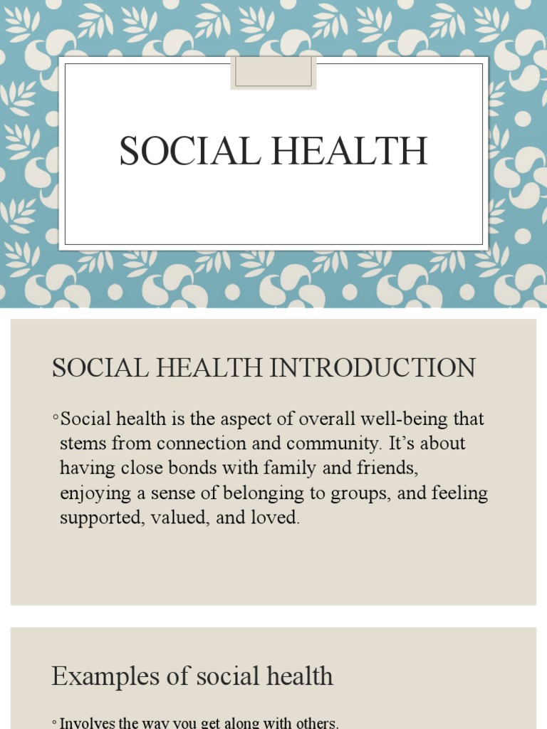 Social Health | PDF