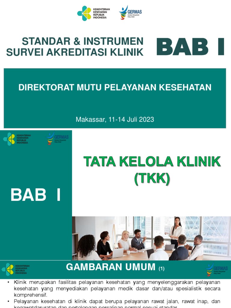 Standar Akreditasi Klinik Bab I | PDF