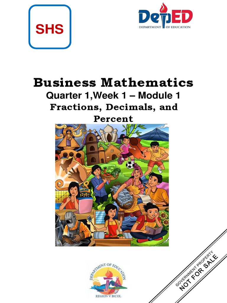 R5 SHS BM Q1 W1 Module 1 Changing Fractions To Decimal and Percent ...