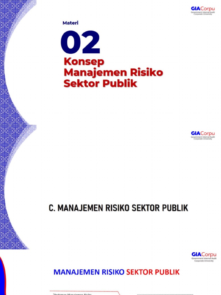 02 Konsep Manajemen Risiko Sektor Publik | PDF
