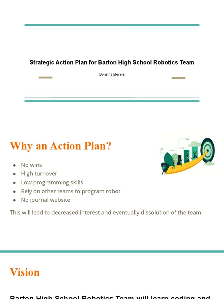 Strategic Action Plan For Barton High School Robotics Team | PDF
