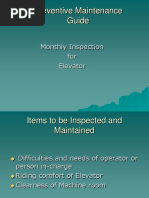 Monthly Elevator Maintenance Check List Pdf Elevator Manufactured