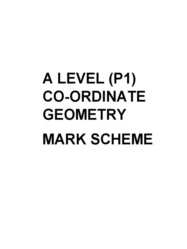 Mark Scheme | PDF | Quadratic Equation | Gradient