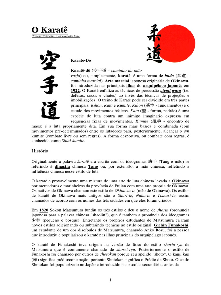 Apostila de Karate PDF Free | PDF