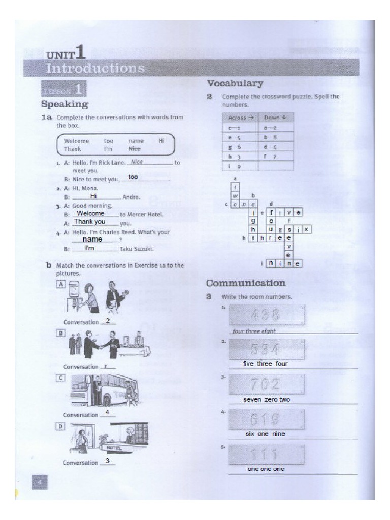 Unit 1 Workbook | PDF