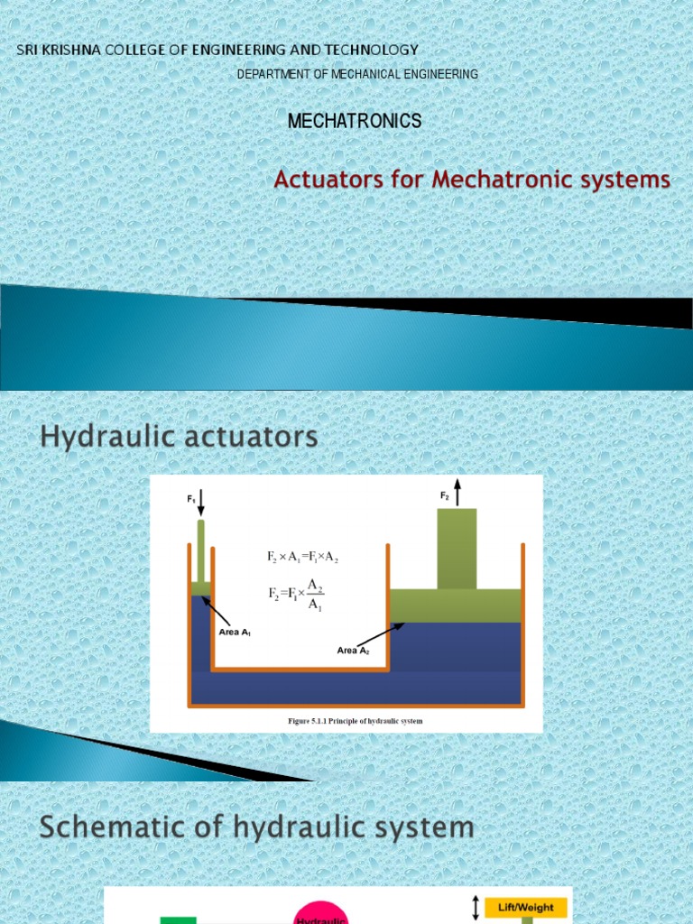 Actuators For Mechatronic Systems | PDF | Electric Motor | Pump