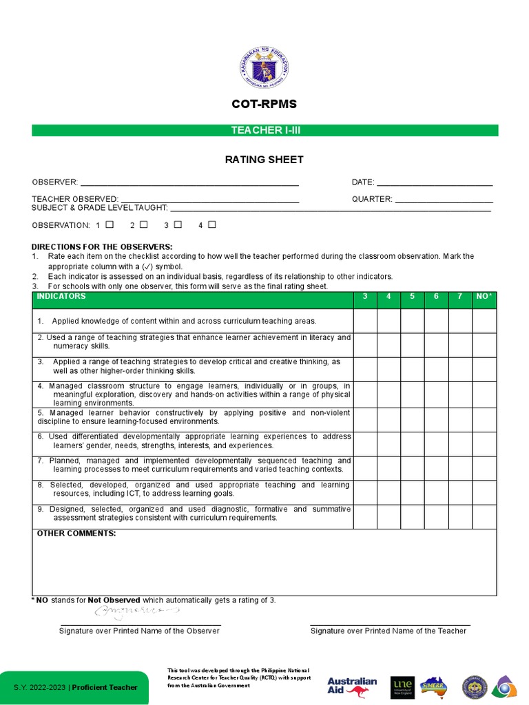 Appendix-C-03-COT-RPMS-Rating-Sheet-for-T-I-III-for-SY-2023-2024 (1) | PDF