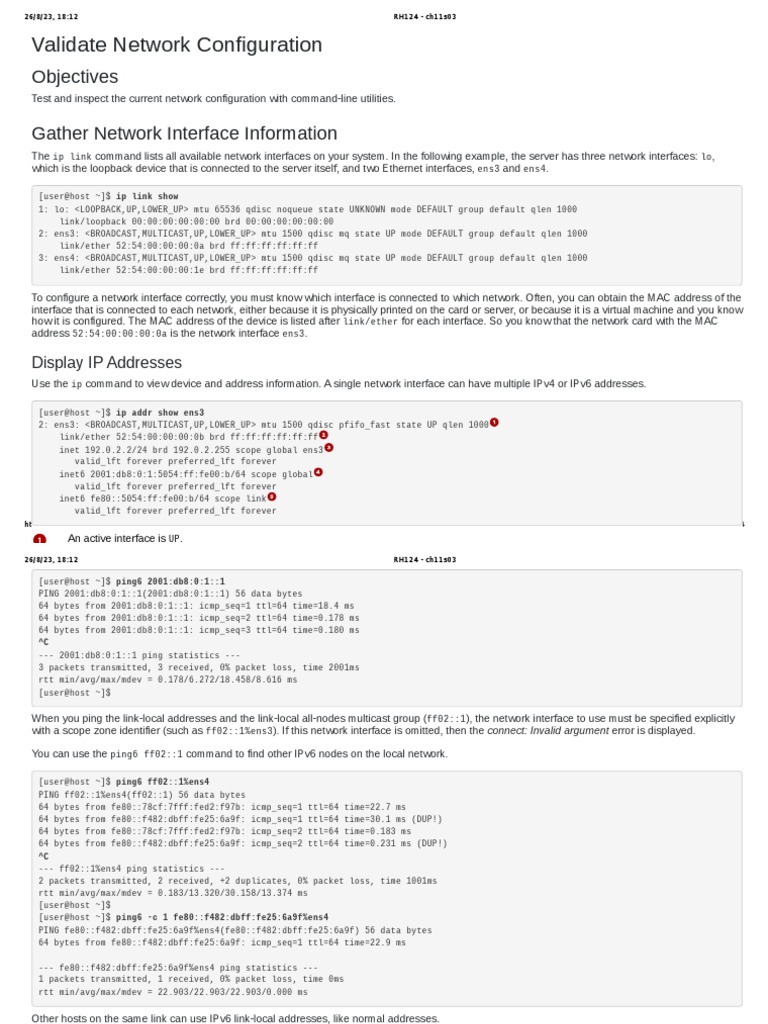 RH124 - ch11s03 | Download Free PDF | Network Socket | Internet Protocols