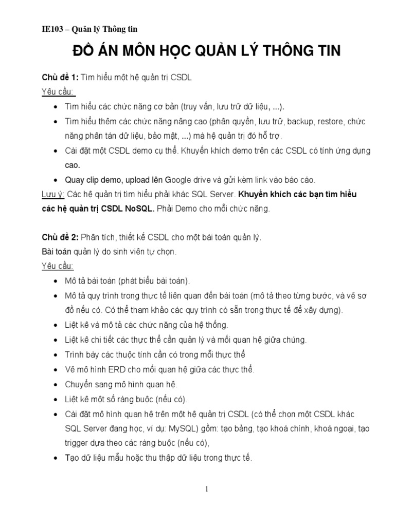 Huong Dan Thuc Hien Do An | PDF