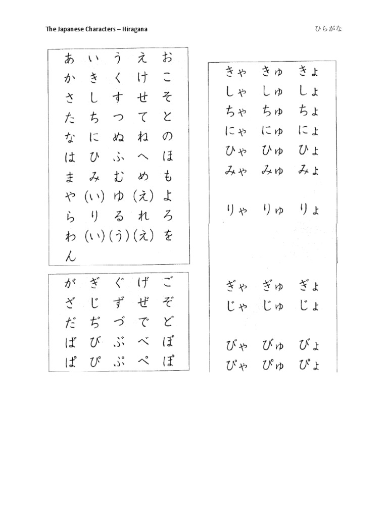 Hiragana | PDF