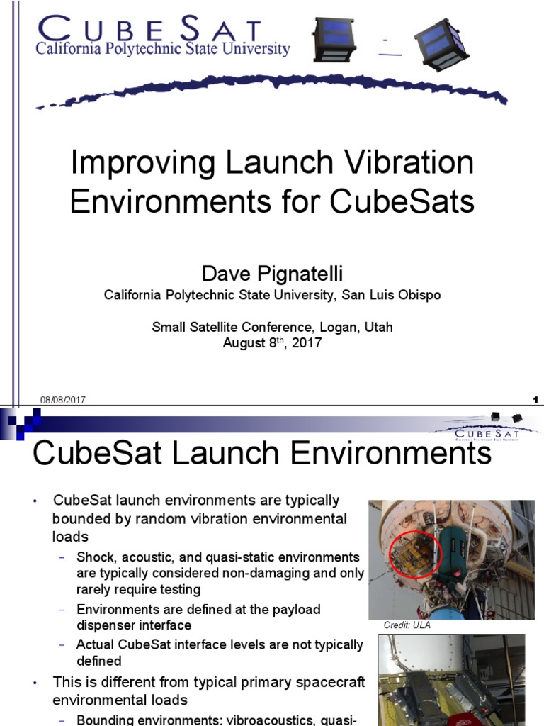 Cubesat - Launch Vibrations Details | PDF