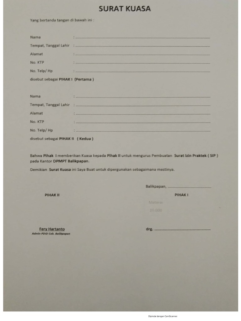 Form Sip DPMPT | PDF