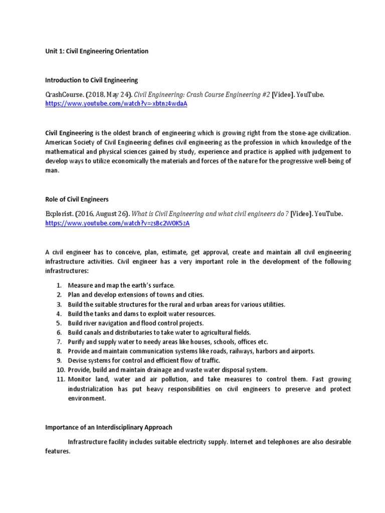 CE11 CE BSCI 112 Lecture 1 Civil Engineering Orientation | PDF | Civil ...