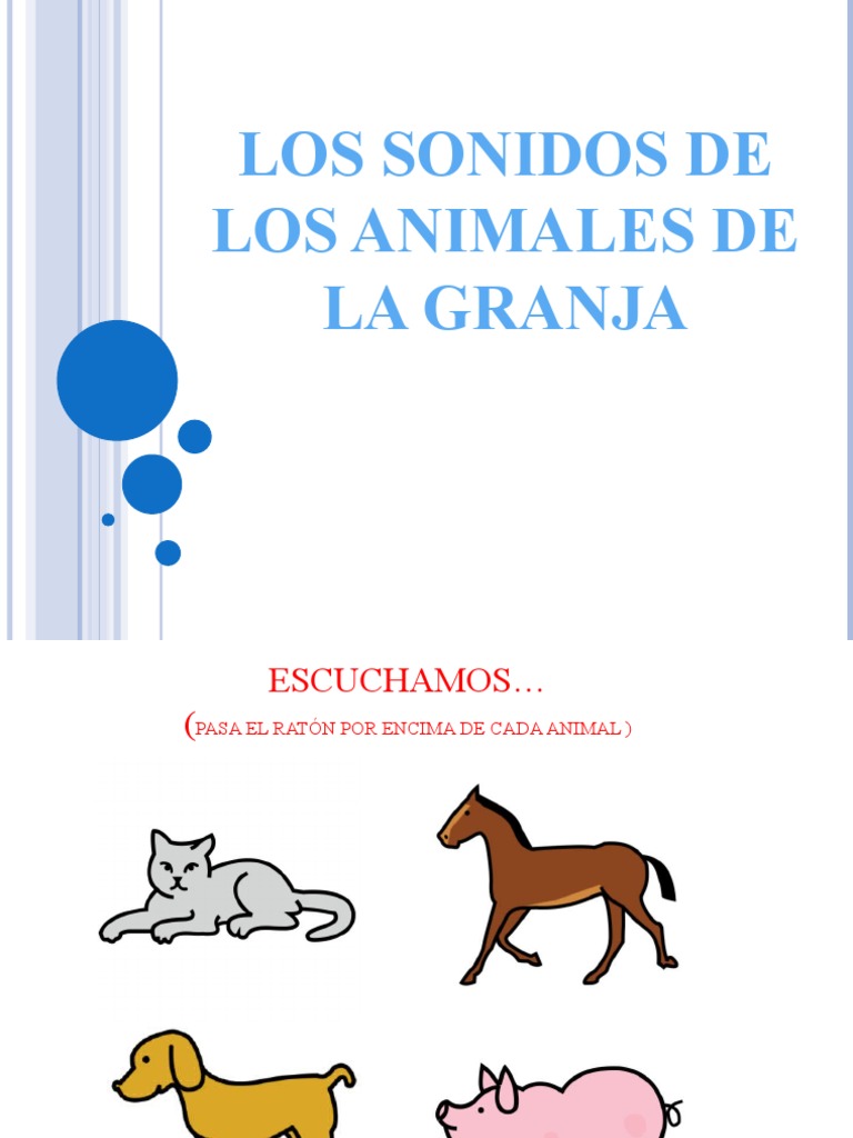Los Sonidos de Los Animales de La Granja | PDF | Arte | Poesía