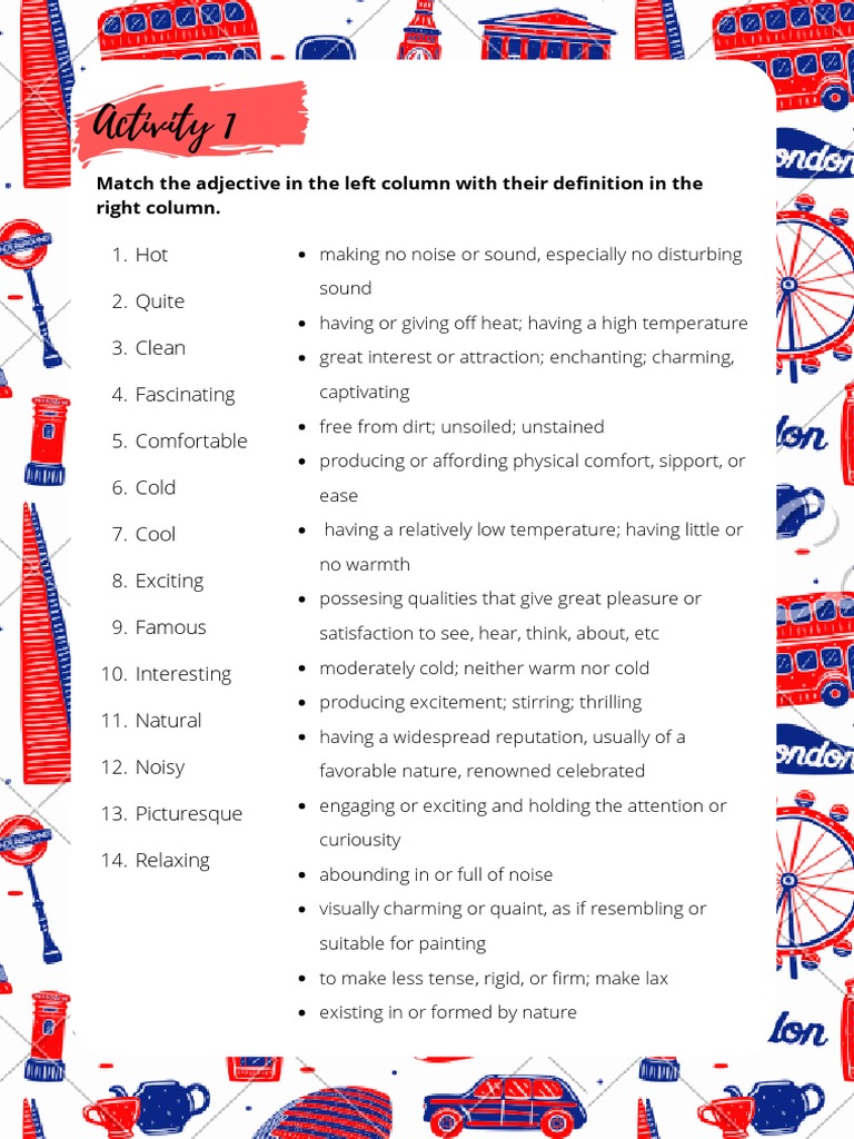 Descriptive Text Activity | PDF