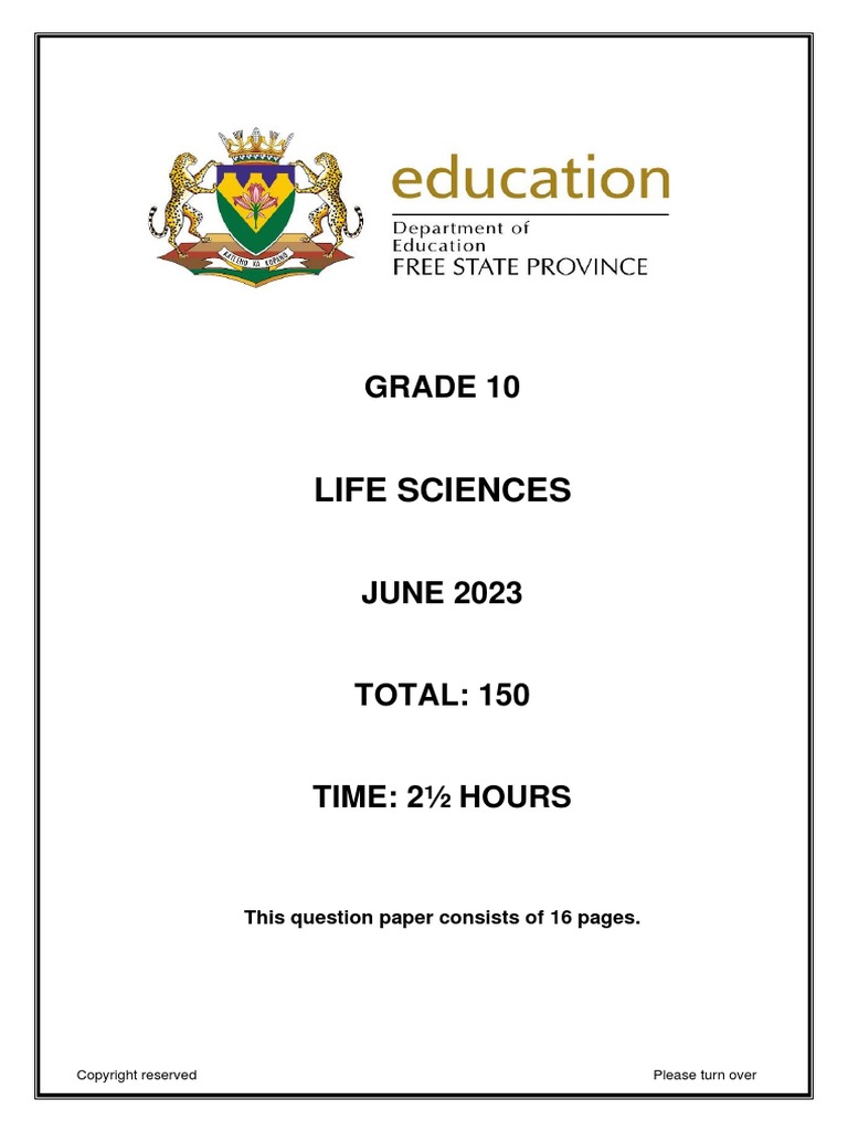 Life Sciences GR 10 June 2023 Eng | PDF