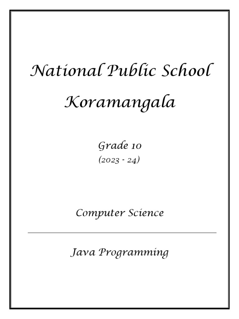 Grade 10 C.sc. Study Material 2023-24 | PDF | Control Flow | Boolean Data Type