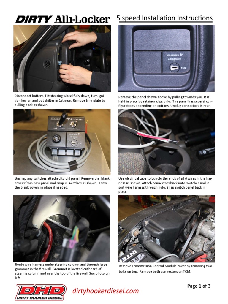 Dirty Alli 5 Speed Instructions1 | PDF