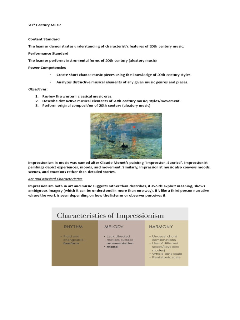 DISCUSSION ON 20th Century Music | PDF | Performing Arts | Music Theory