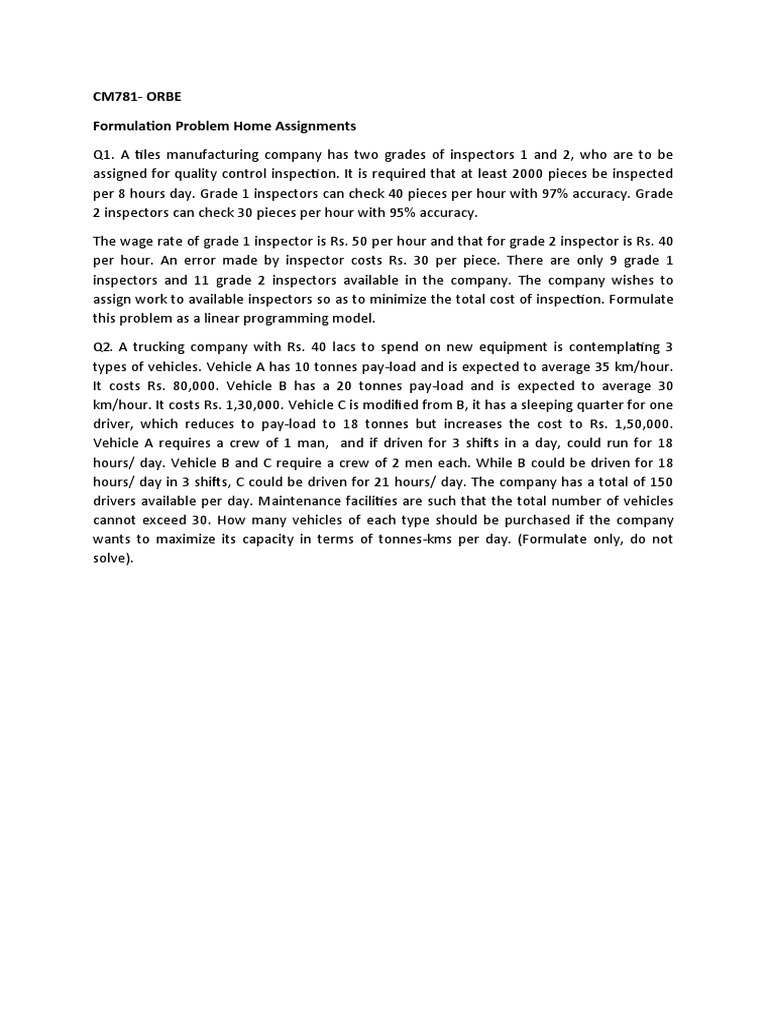 CM781 Home Assignment 1 | PDF