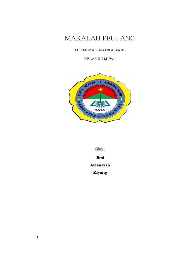 12 Mipa 1 KLP 6 Peluang | PDF